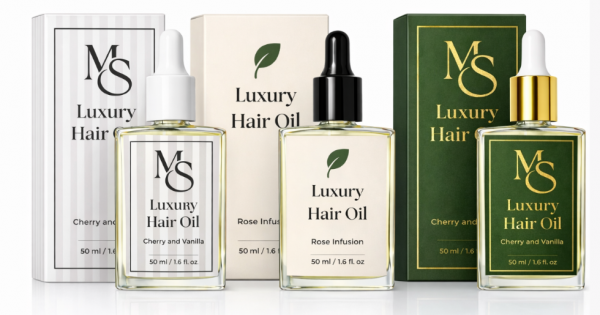 Private Label Hair Oil Kit - 300 Units | Custom Square Bottles & Clear ...